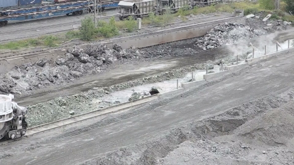 Transportation Slag In Metallurgical Plant, Stock Footage | VideoHive