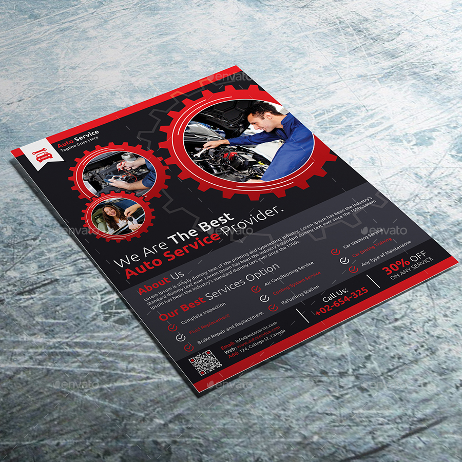 Auto Service Business Flyer, Print Templates | GraphicRiver