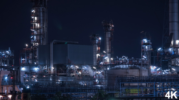 Factory At Night, Stock Footage | VideoHive