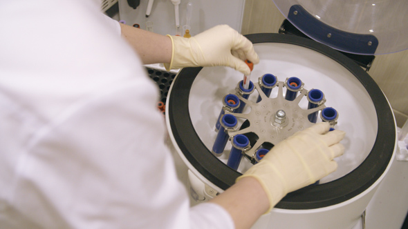 Nurse Putting Blood Samples in Centrifugal Machine, Stock Footage ...