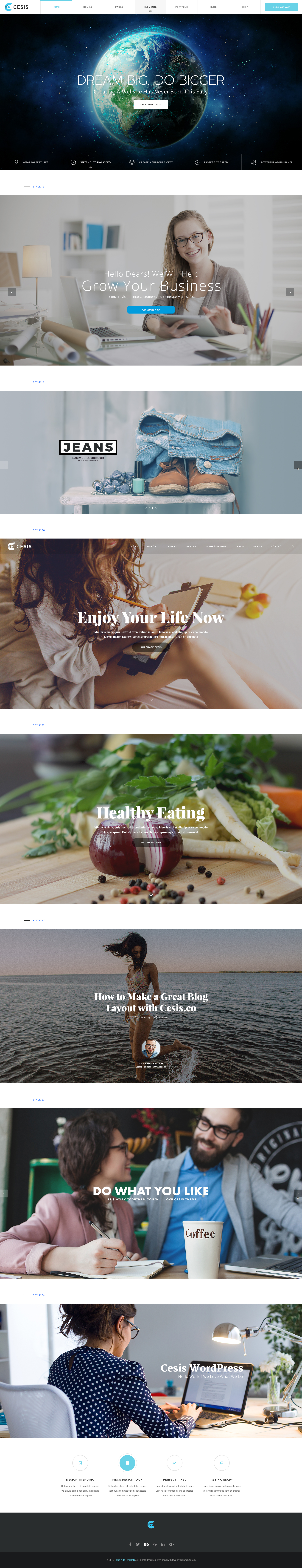 Cesis | Ultimate Multi-Purpose PSD Template by tranmautritam | ThemeForest