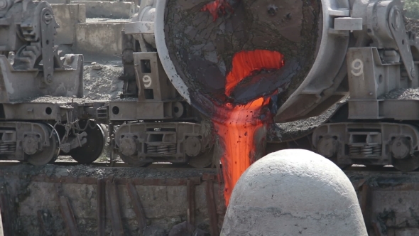 Removing Slag From The Container, Stock Footage | VideoHive