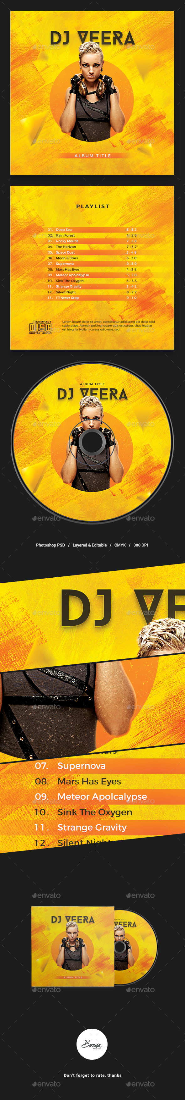 DJ Album Cover Template by bornx | GraphicRiver