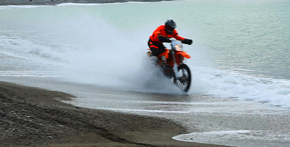 Sea and Motorcycle 2 , Stock Footage | VideoHive