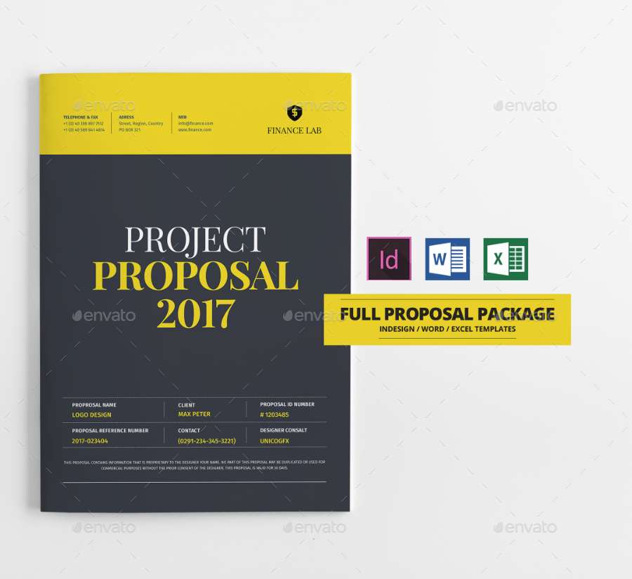 37 Page Full Proposal Package A4 / US Letter, Print Templates ...
