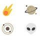 Space Flat Color Icons, Icons | GraphicRiver