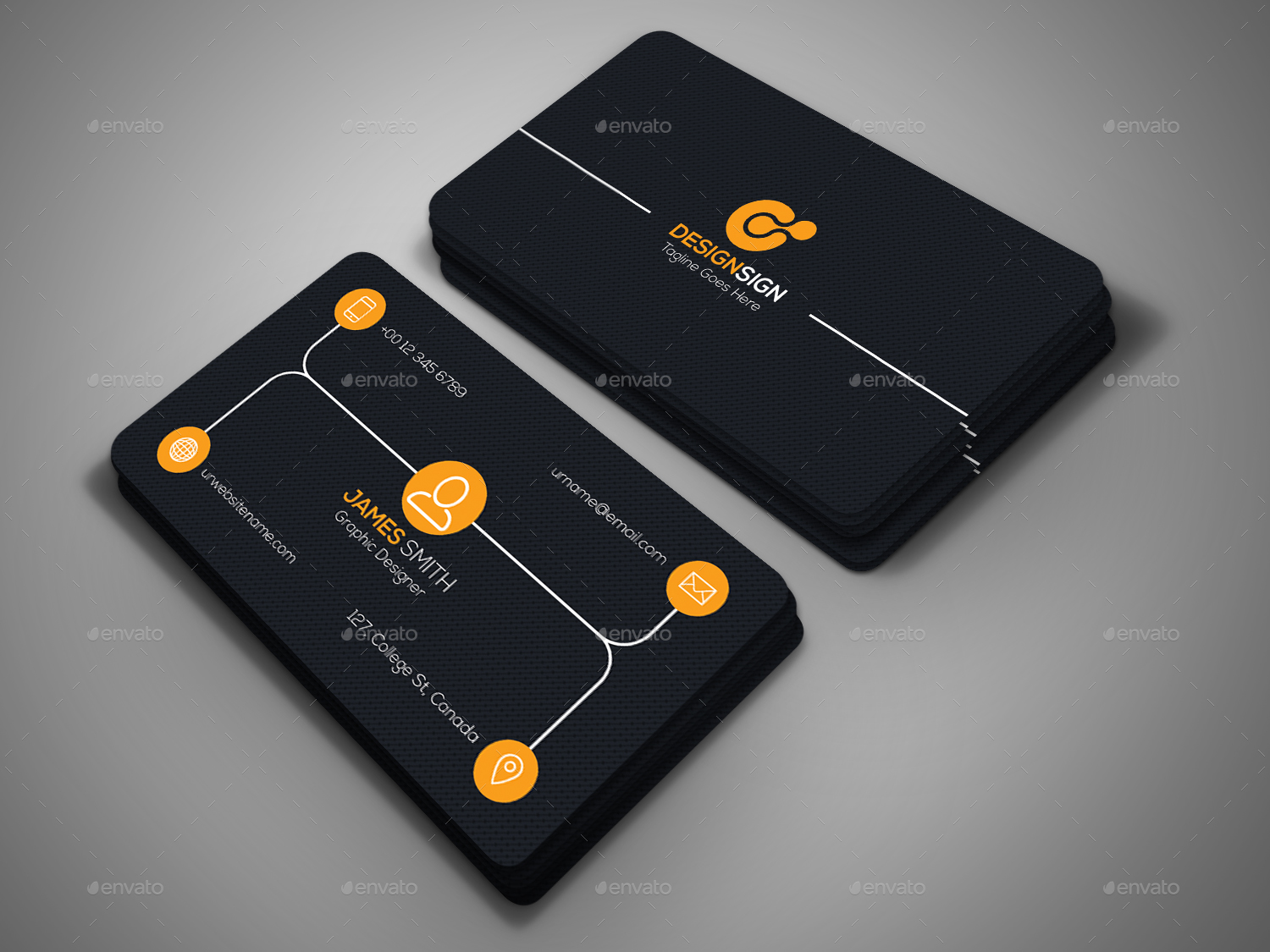 Simple Infographic Business Card, Print Templates | GraphicRiver