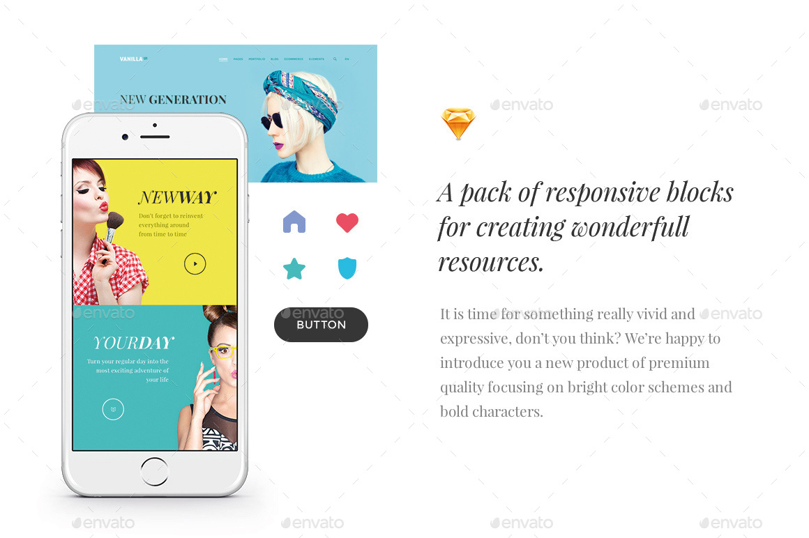 Vanilla UI Kit for Photoshop, Web Elements | GraphicRiver