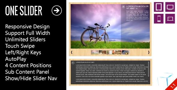 OneSlider - Interactive Responsive Slider by SOHN | CodeCanyon