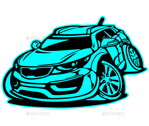 Cartoon Crossover Car, Vectors | GraphicRiver