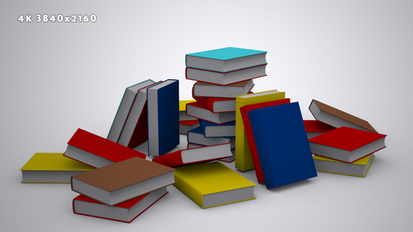 A Stack of Books - Background, Motion Graphics | VideoHive