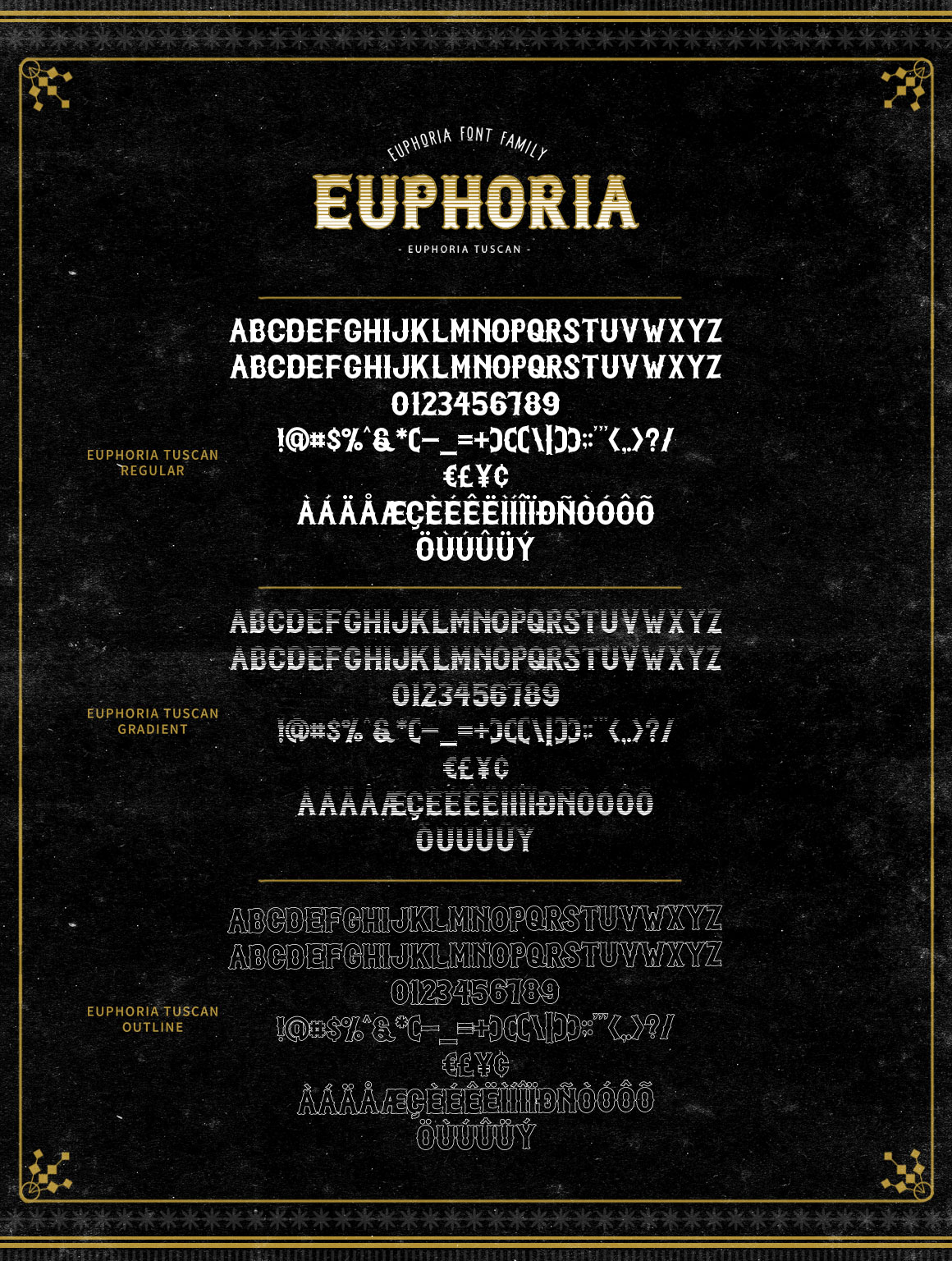 Euphoria Font Family, Fonts | GraphicRiver