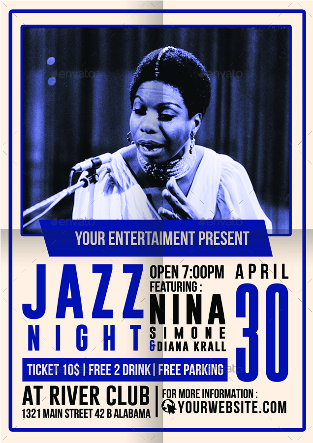 Jazz Night Flyer Poster, Print Templates | GraphicRiver
