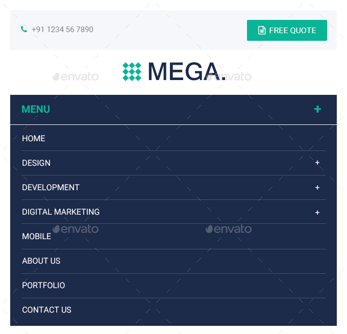 Multipurpose Navigation Menu Bar PSD, Web Elements | GraphicRiver
