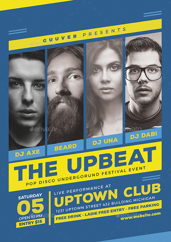 Upbeat Music Party, Print Templates | GraphicRiver