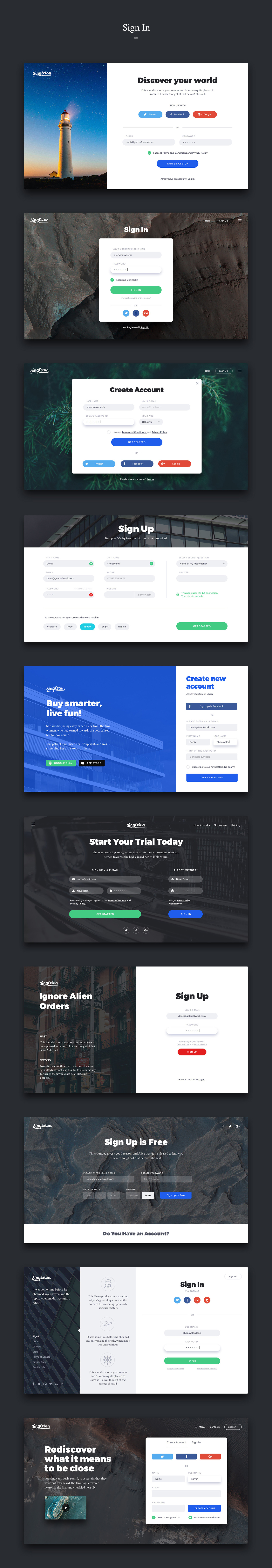 Singleton UI Pack by craftworkdesign | ThemeForest