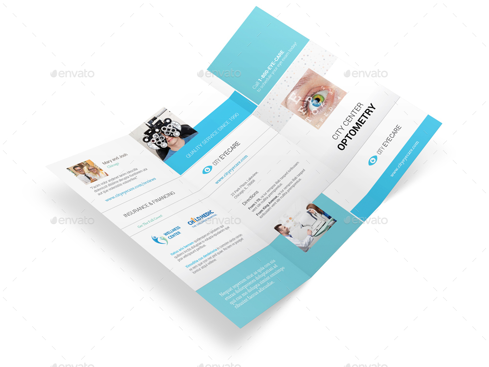 Optometry Trifold Brochure, Print Templates | GraphicRiver