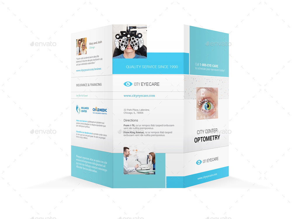 Optometry Trifold Brochure, Print Templates | GraphicRiver