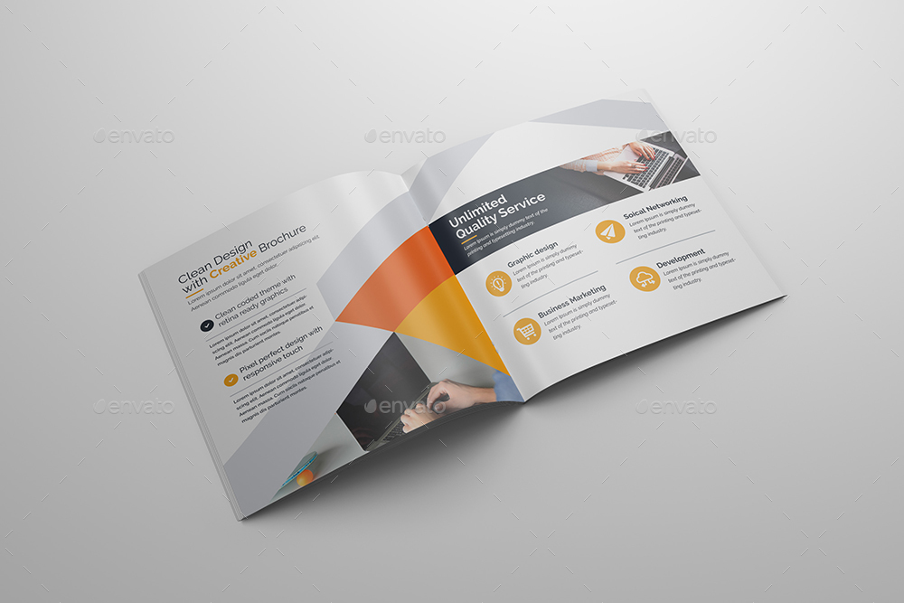Creative Square Bi-Fold, Print Templates | GraphicRiver