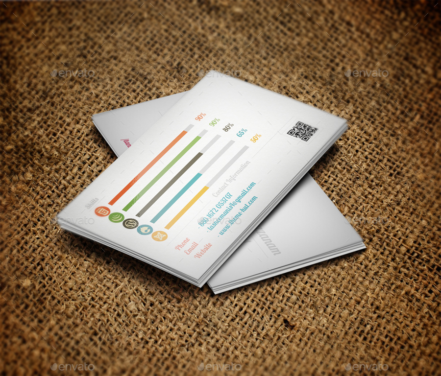 Infographic Business Card, Print Templates | GraphicRiver