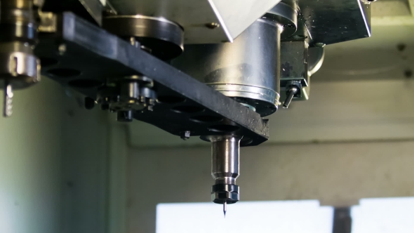 CNC Machine Change Tool Process , Stock Footage | VideoHive