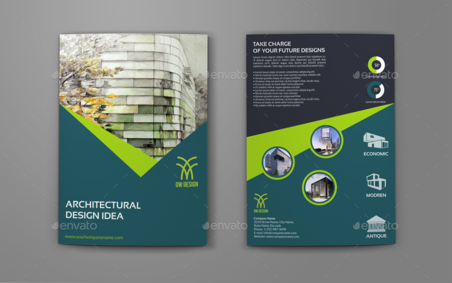 Architectural Design Brochure Bundle Template, Print Templates ...