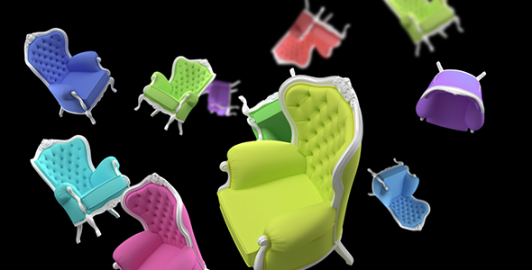 Background Consisting of Colored Chairs, Motion Graphics | VideoHive