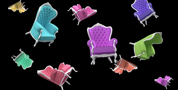 Background of Colored Chairs, Motion Graphics | VideoHive