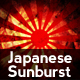 Grunge Japanese Sunburst Background, Graphics | GraphicRiver