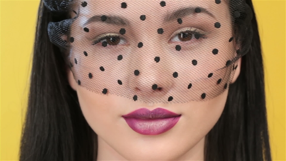 Of Female Veiled Face, Stock Footage | VideoHive