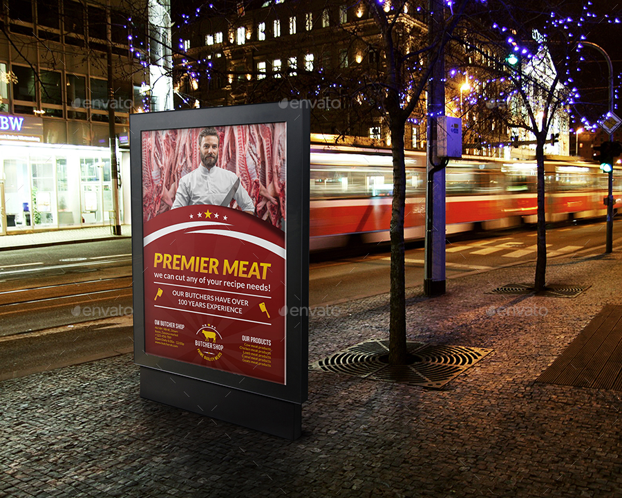 Butcher Shop Poster Template, Print Templates | GraphicRiver