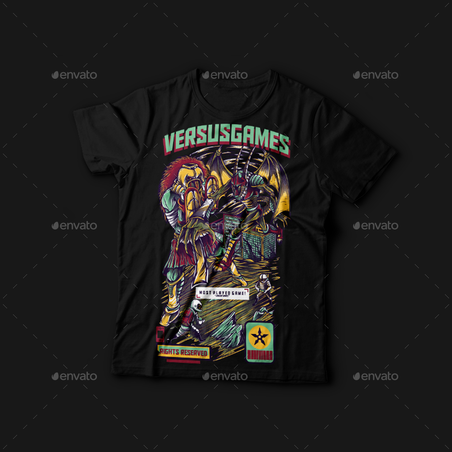 VersusGames T-Shirt Design, T-Shirts | GraphicRiver
