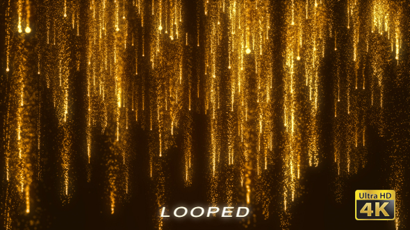 Gold Particles Falling Background 2, Motion Graphics | VideoHive