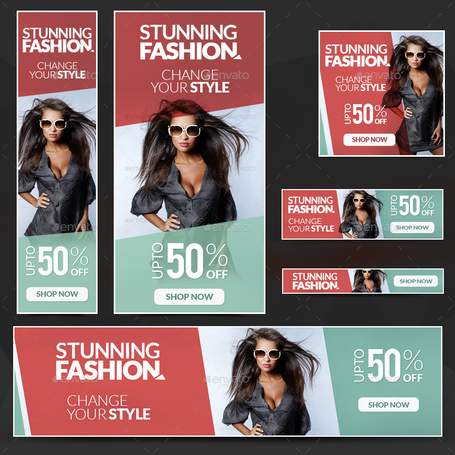 Fashion Banners Bundle - 10 Sets - 160 Banners by Hyov | GraphicRiver