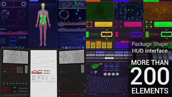 Package Shape HUD interface, After Effects Project Files | VideoHive