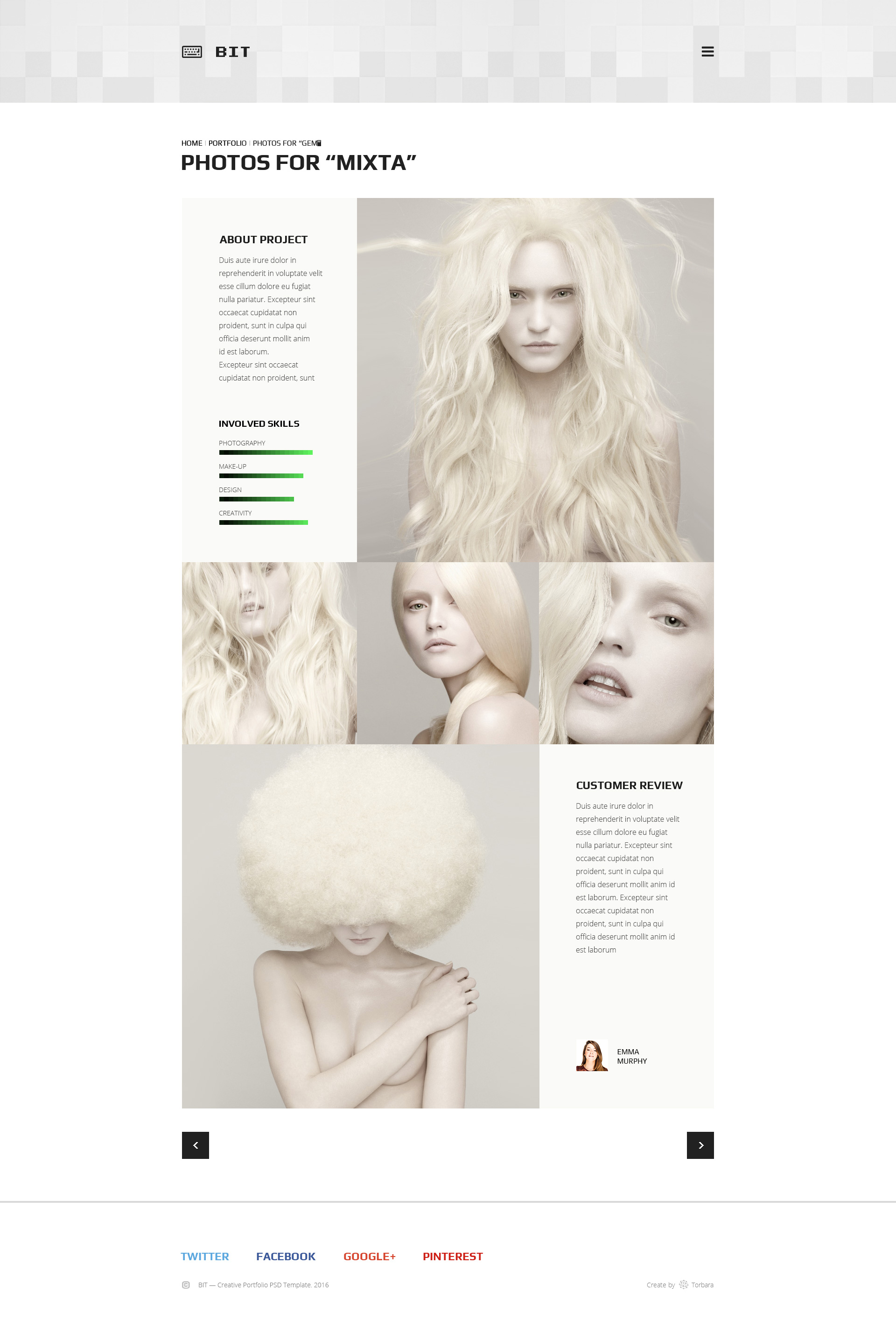 Bit — Original Digital Pixel Art Portfolio PSD Template by torbara