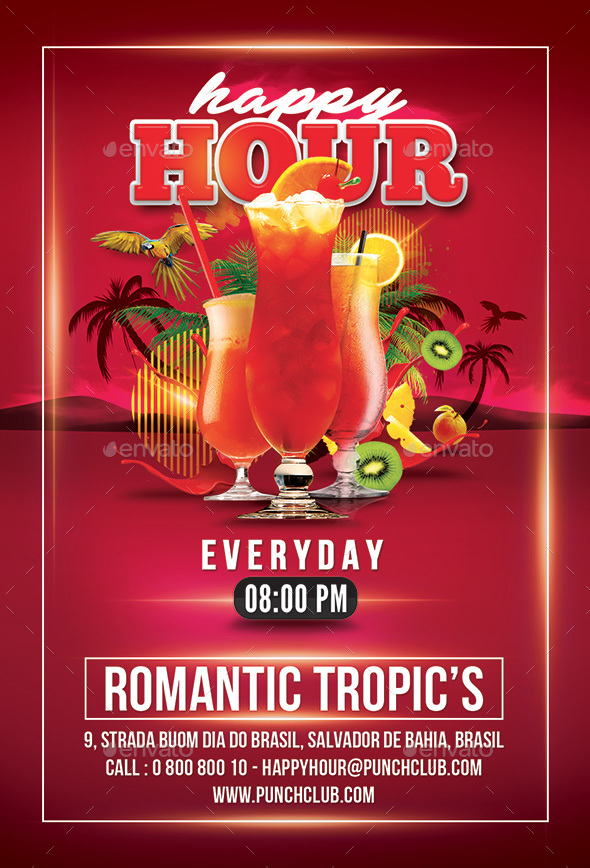 Happy Hour Club, Print Templates | GraphicRiver