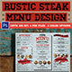 Rustic Steak Menu, Print Templates | GraphicRiver