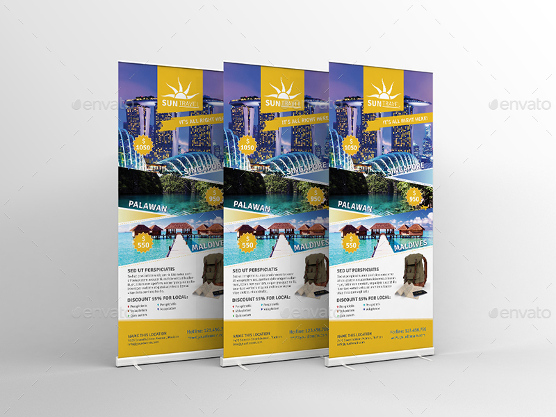 Travel/ Set Template, Print Templates | GraphicRiver