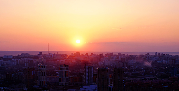 City Sunset Landscape, Stock Footage | VideoHive