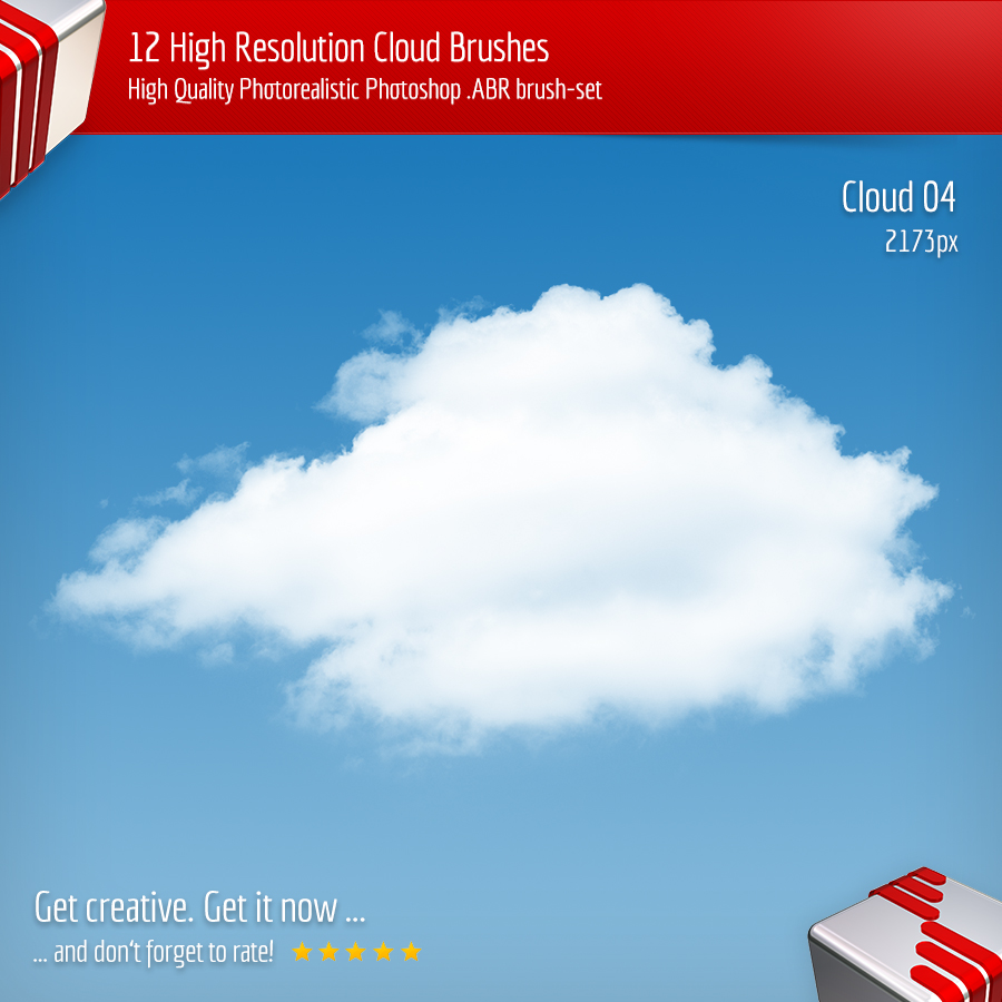 12 High Resolution Cloud Brushes, Add-ons | GraphicRiver
