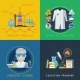 Chemistry 2X2 Design Concept Set, Vectors | GraphicRiver