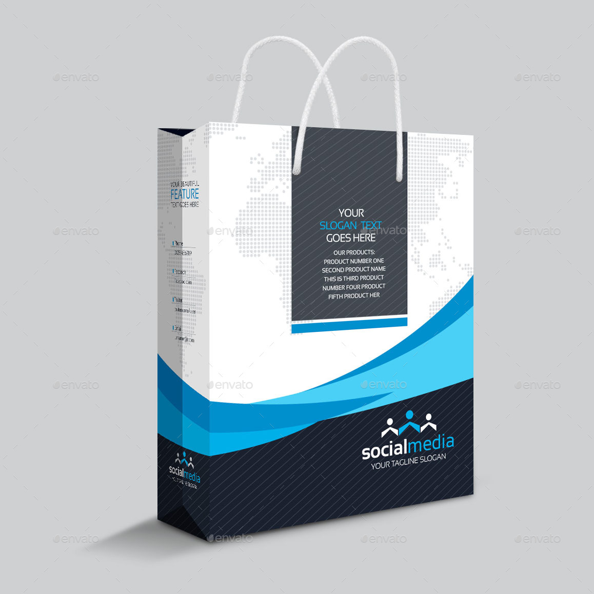 Shopping Bag Bundle 2 in 1, Print Templates | GraphicRiver