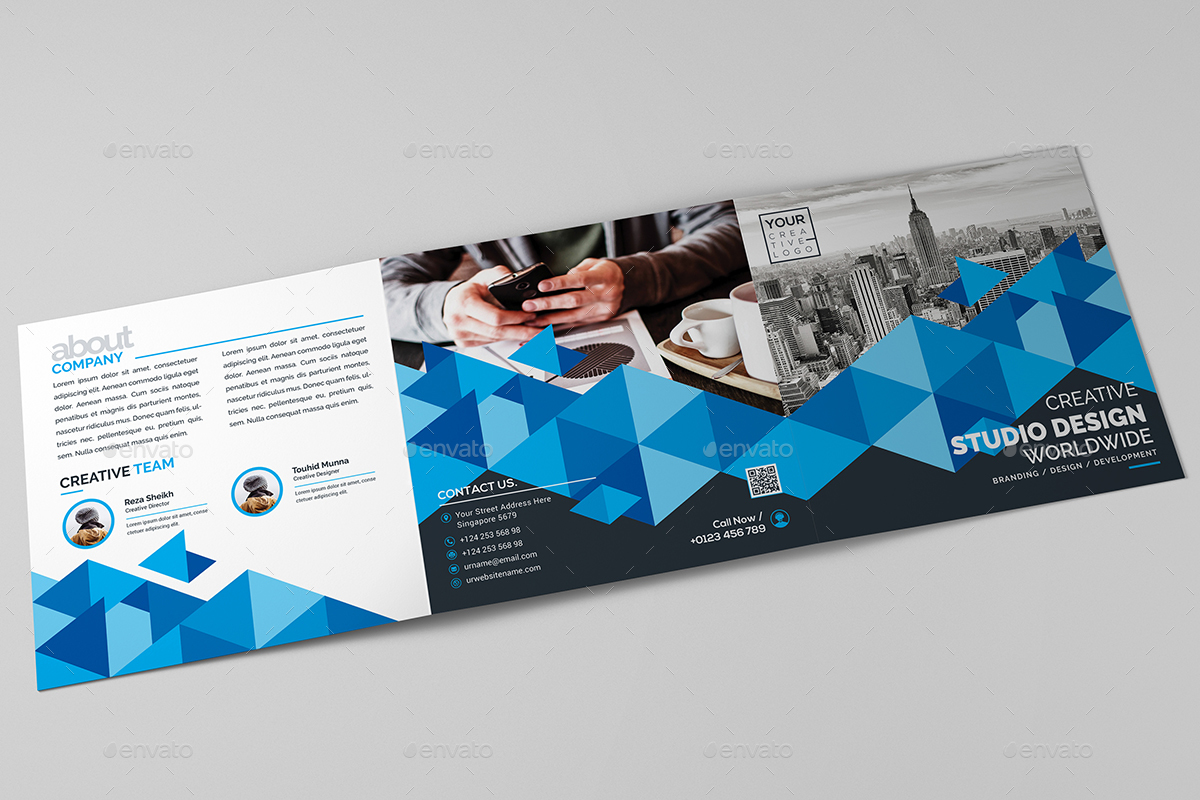 Corporate Square Tri-Fold, Print Templates | GraphicRiver