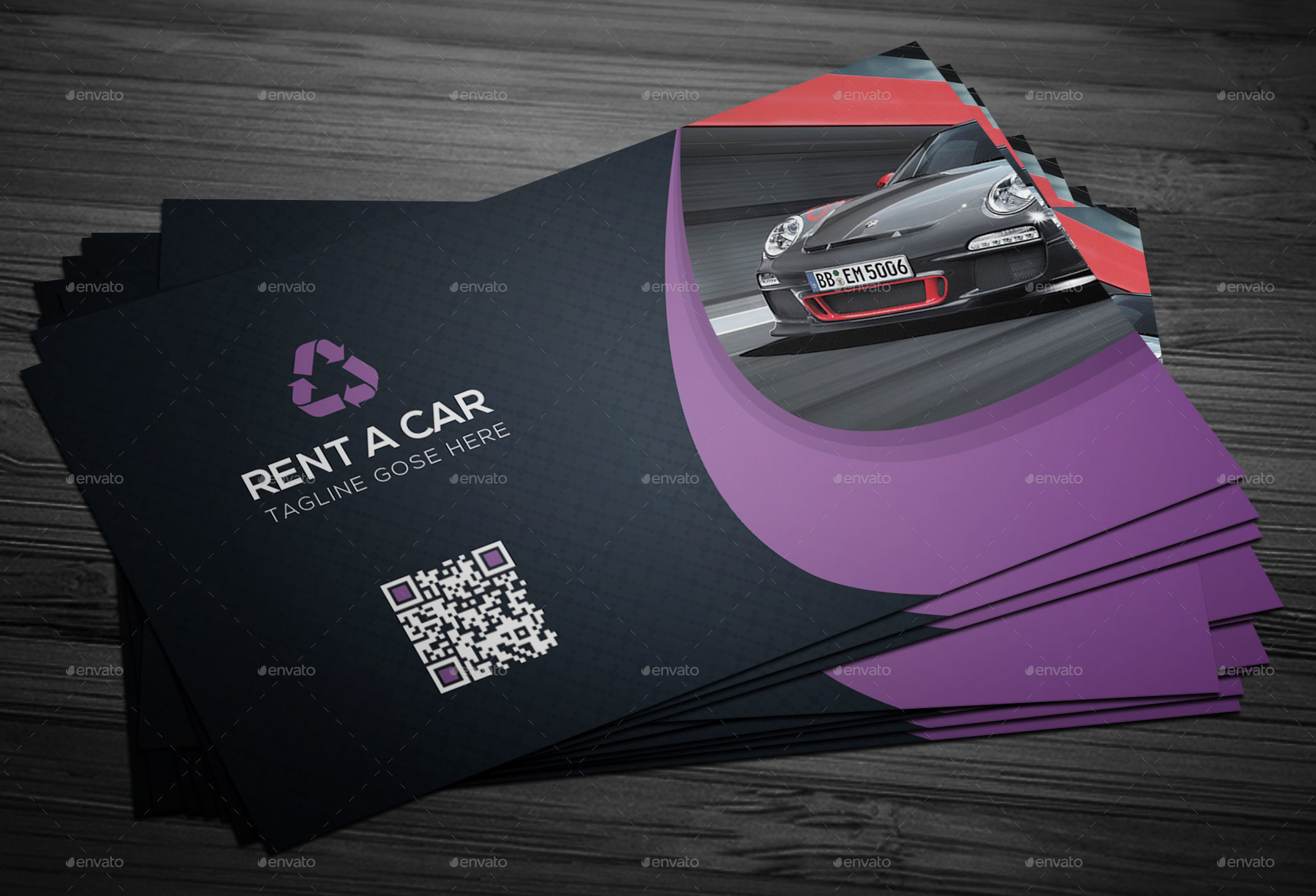 Rent A Car Business Card, Print Templates | GraphicRiver
