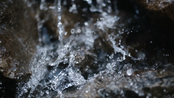 Pure Fresh Water Waterfall In Forest In The Mountains, Stock Footage