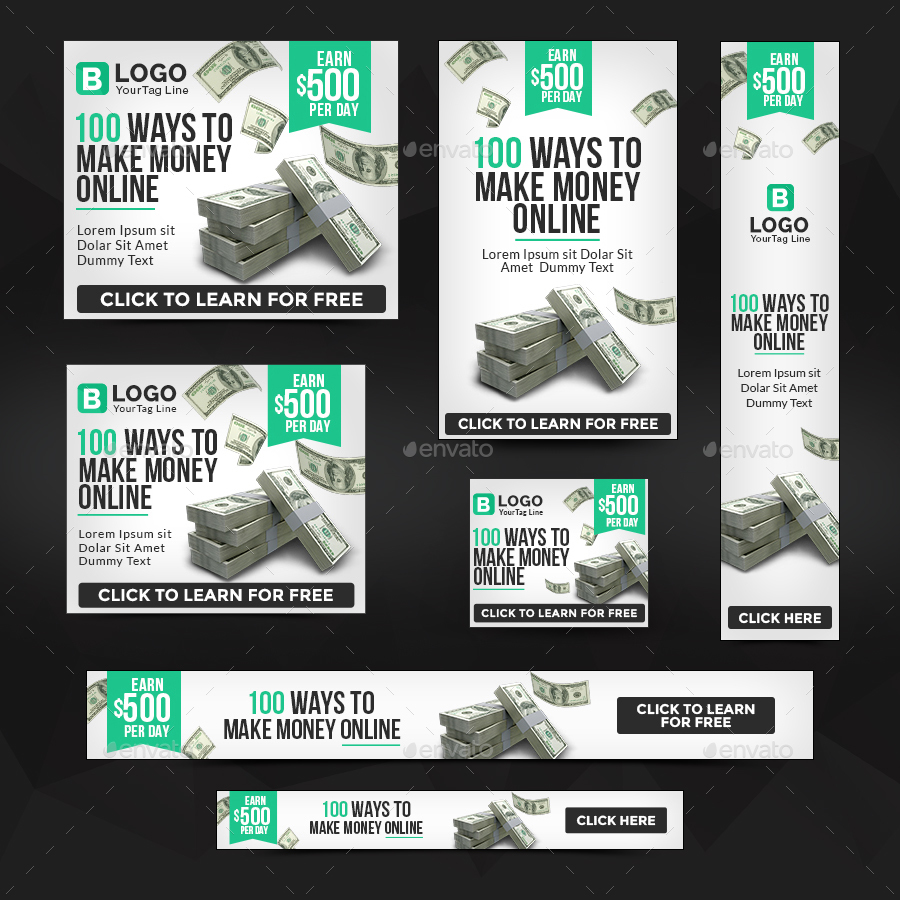 Make Money Online Banners - Images Included by Hyov | GraphicRiver