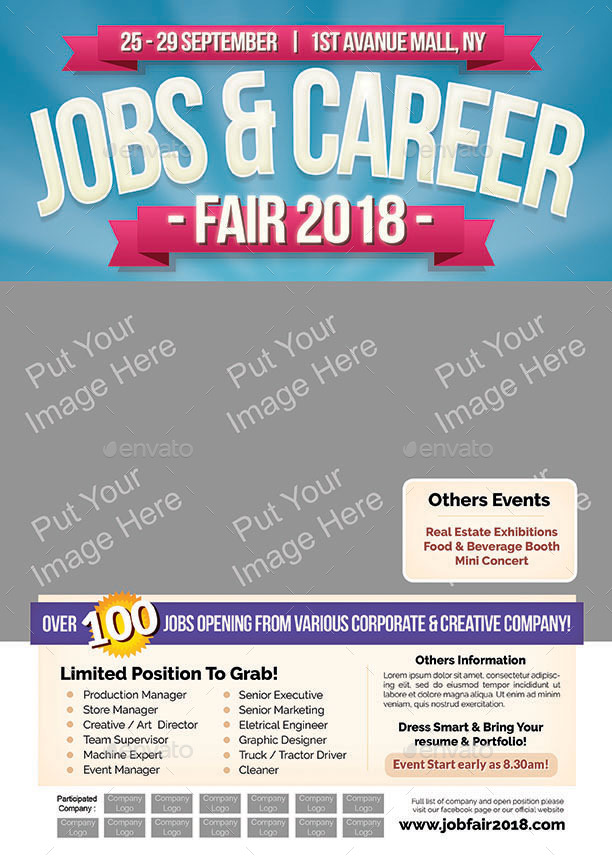 Jobs Career Fair Flyer, Print Templates | GraphicRiver