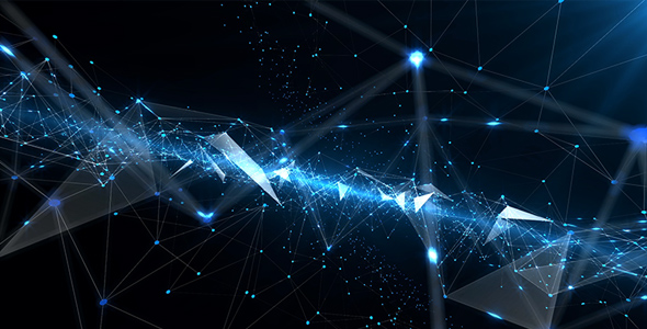 Polygonal Network in Space, Motion Graphics | VideoHive