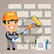 Wall Repair with Worker, Vectors | GraphicRiver